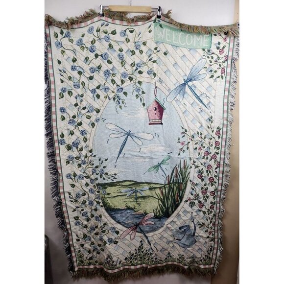 Vintage | Bedding | Vintage Goodwin Weavers Kathy Hatch Welcome Dragon ...